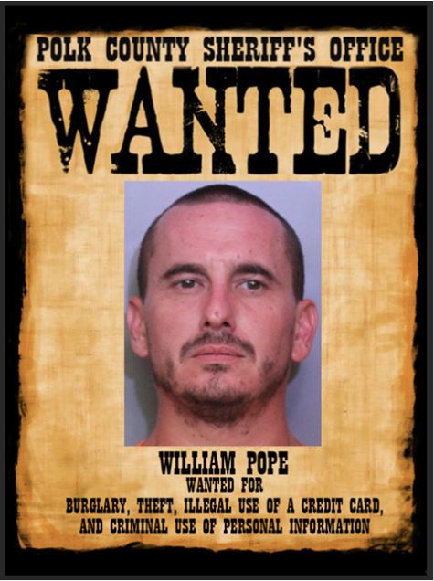 William Pope - wanted suspect